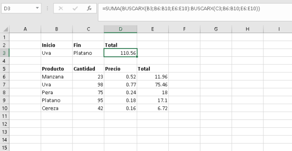 La función BuscarX en Excel - El blog del amigo informático